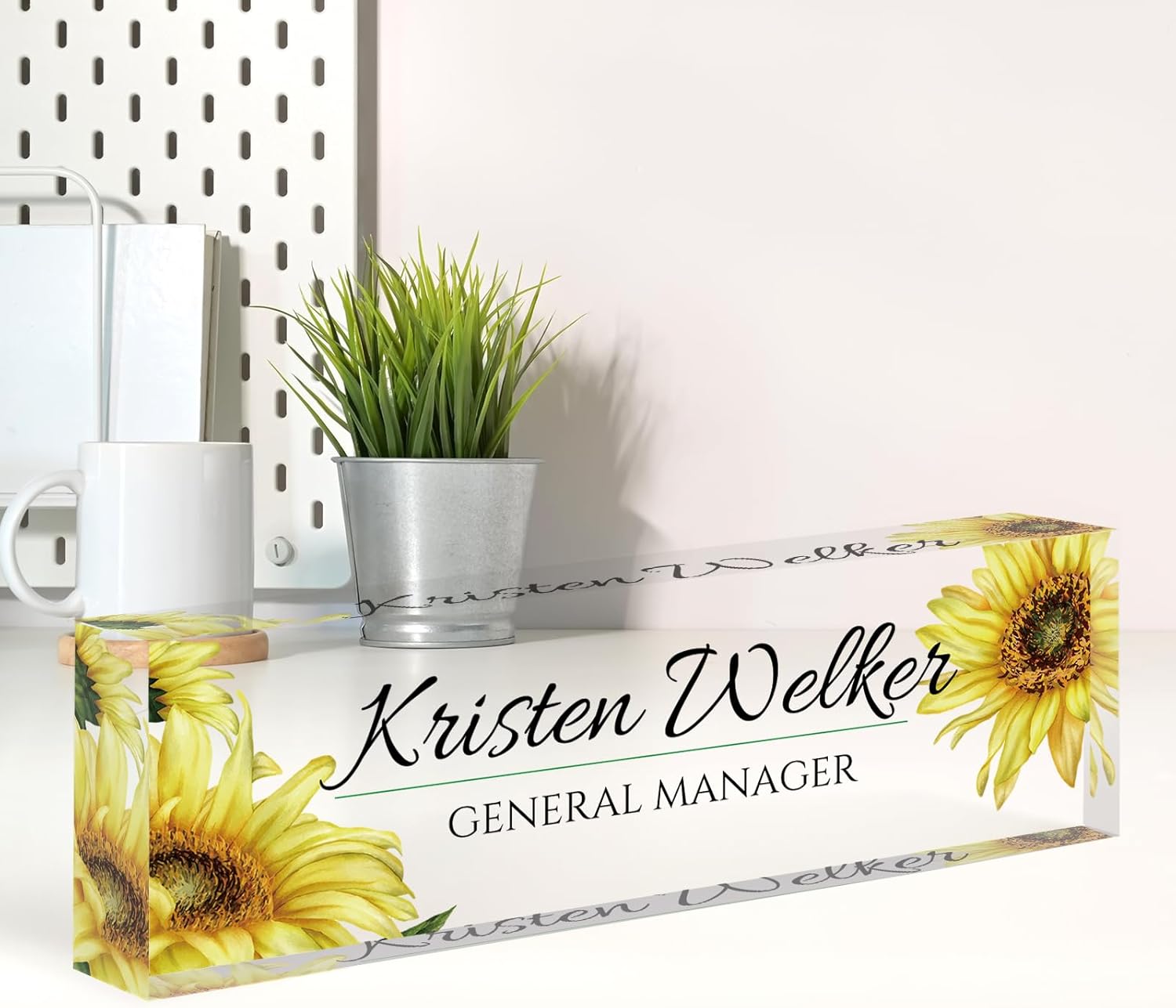 Amazon.com: Desk Name Plate Personalized, Custom Name Plates for Desks ...