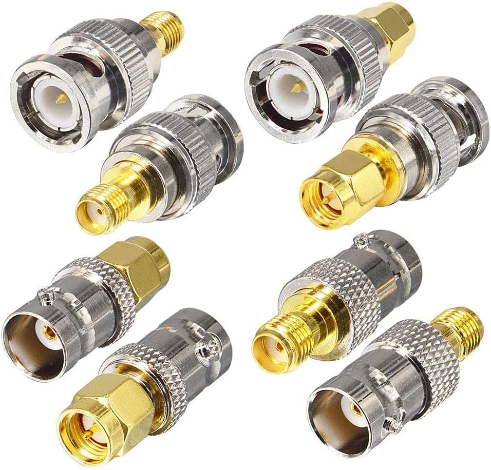 Amazon.com: Goupchn SMA to BNC Connectors Kit 8PCS Male Female Coax Coaxial Adapter Converter ...