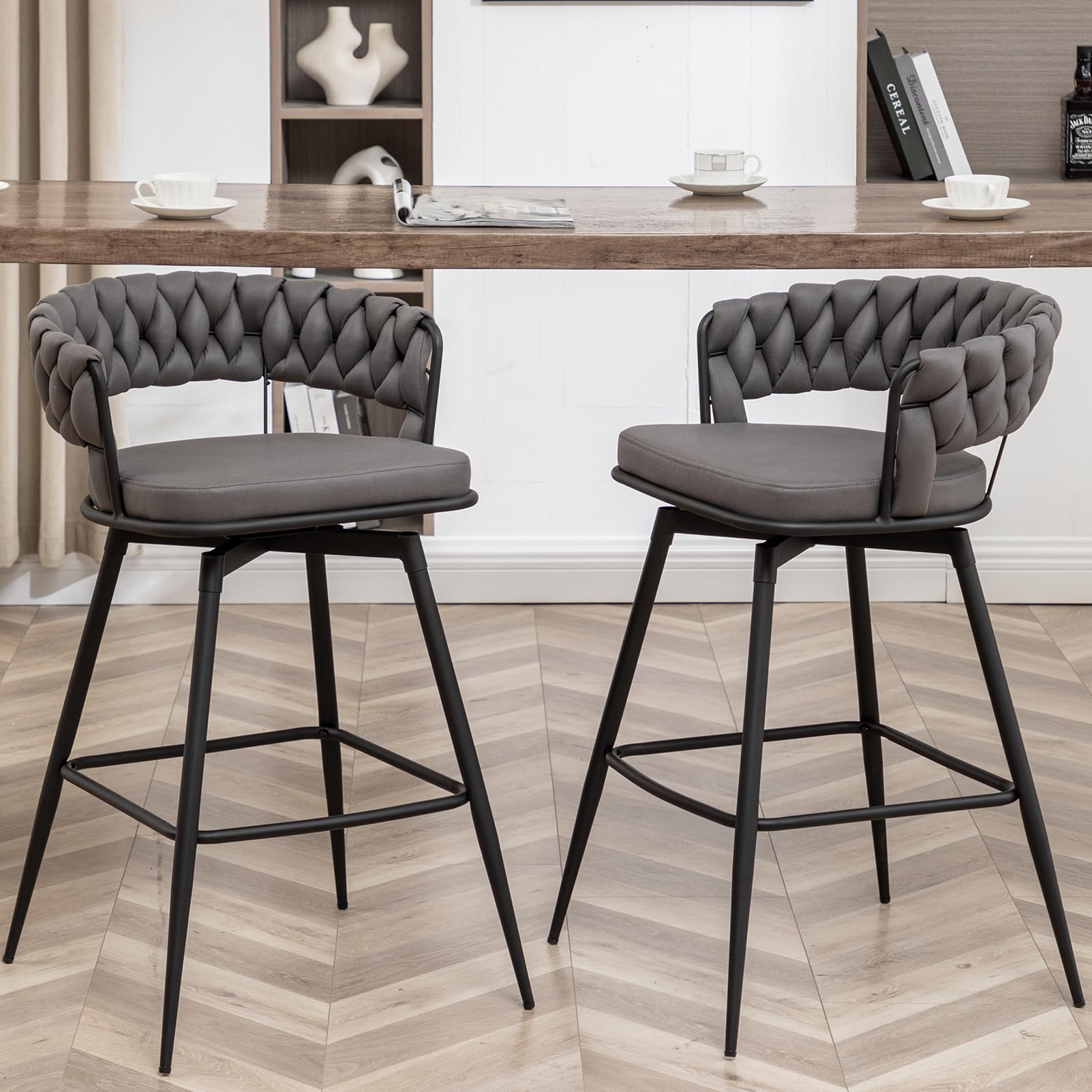 Amazon.com: BFZ Modern Bar Stools Set of 2, 30" Bar Height Barstools ...