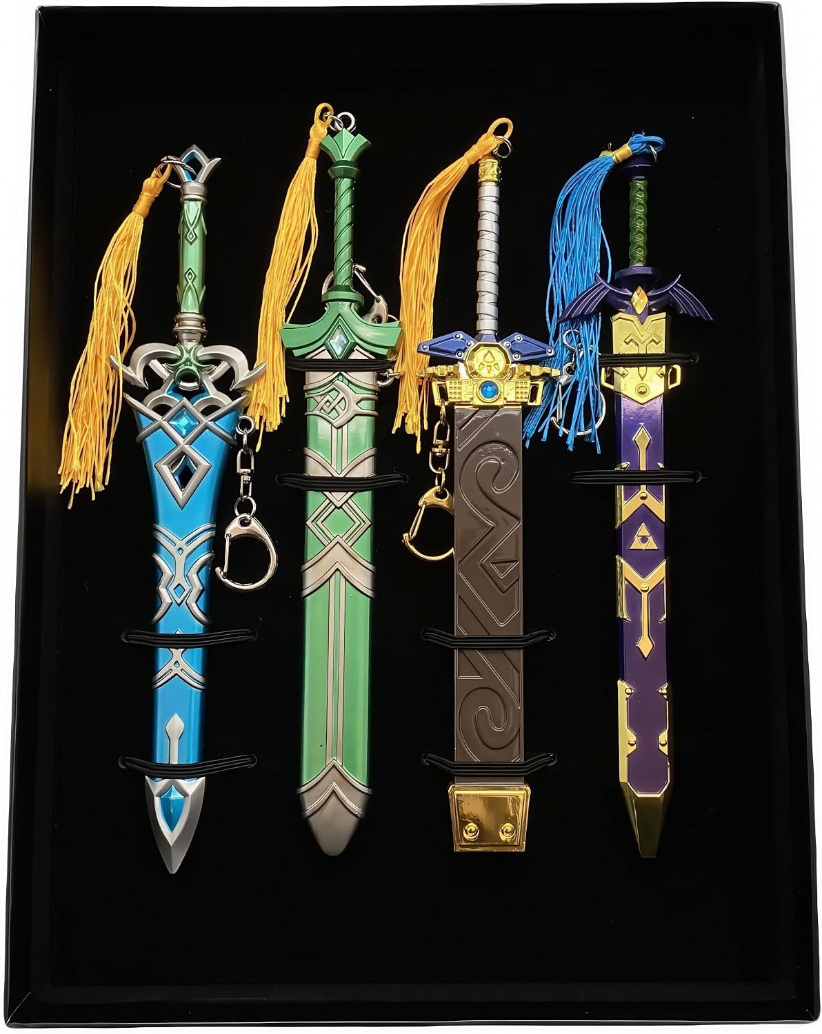 Amazon.com : Handmade Set of 4 in 1 Sword Game Weapon Box Metal 8.7 ...