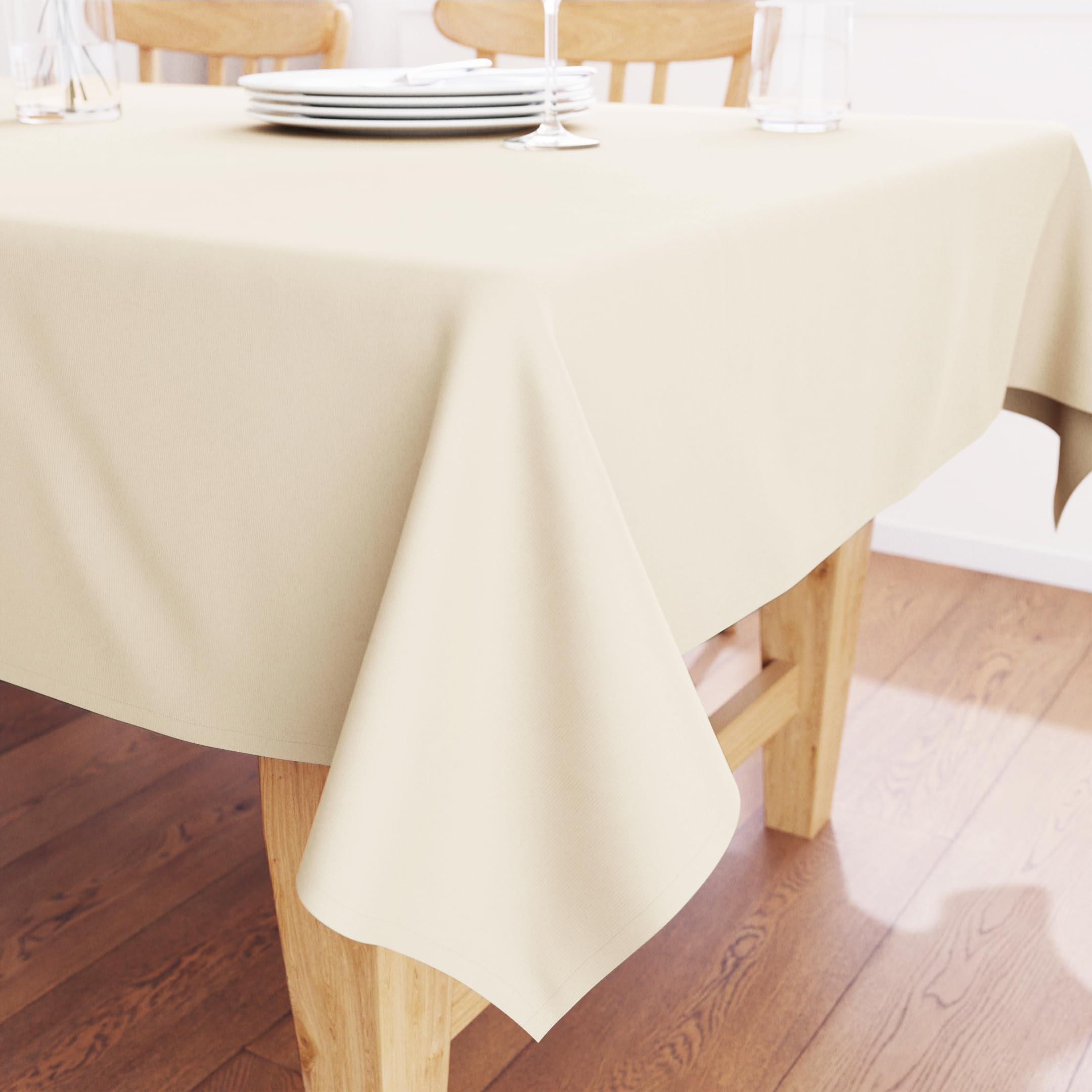 Amazon.com: Encasa Table Cloth Size 56x84 in | Cotton Canvas Fabric ...