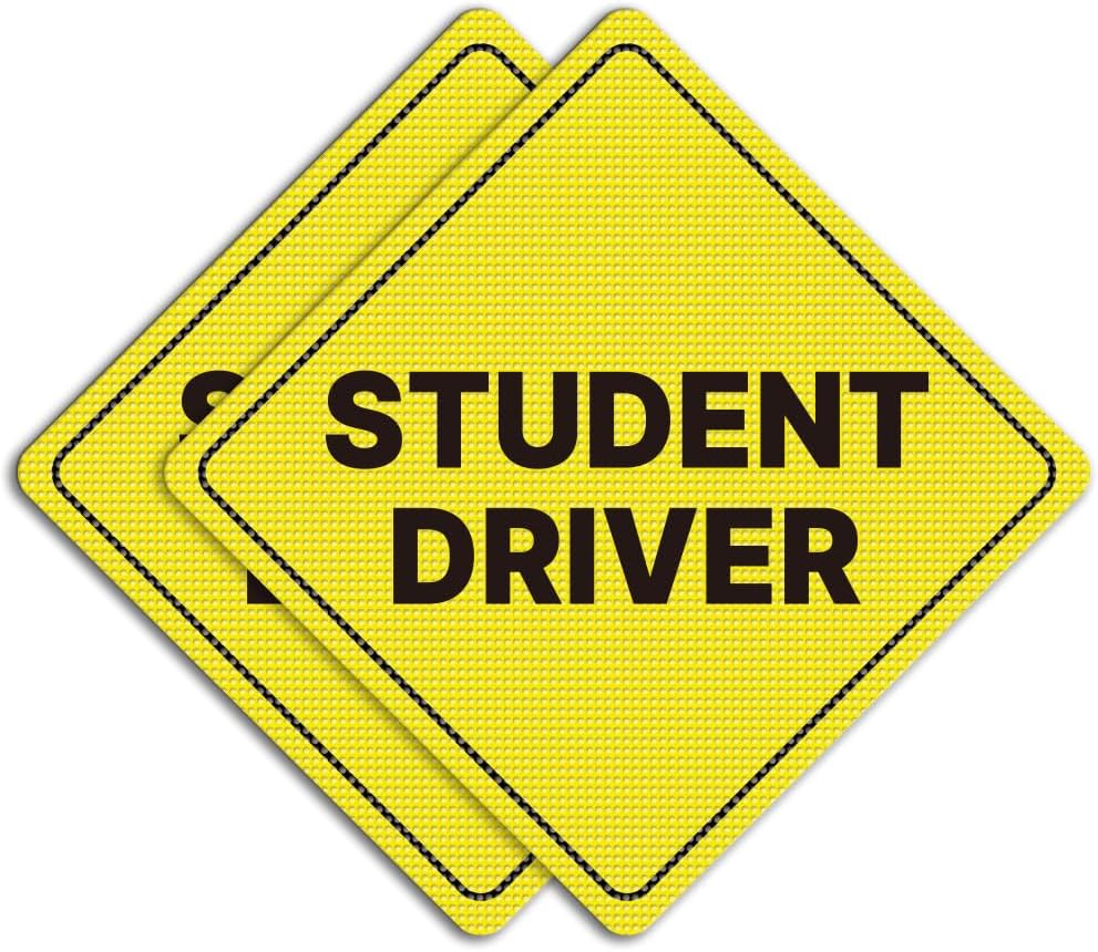 Amazon.com: GEEKBEAR Student Driver Car Sign - Sticker or Magnet ...