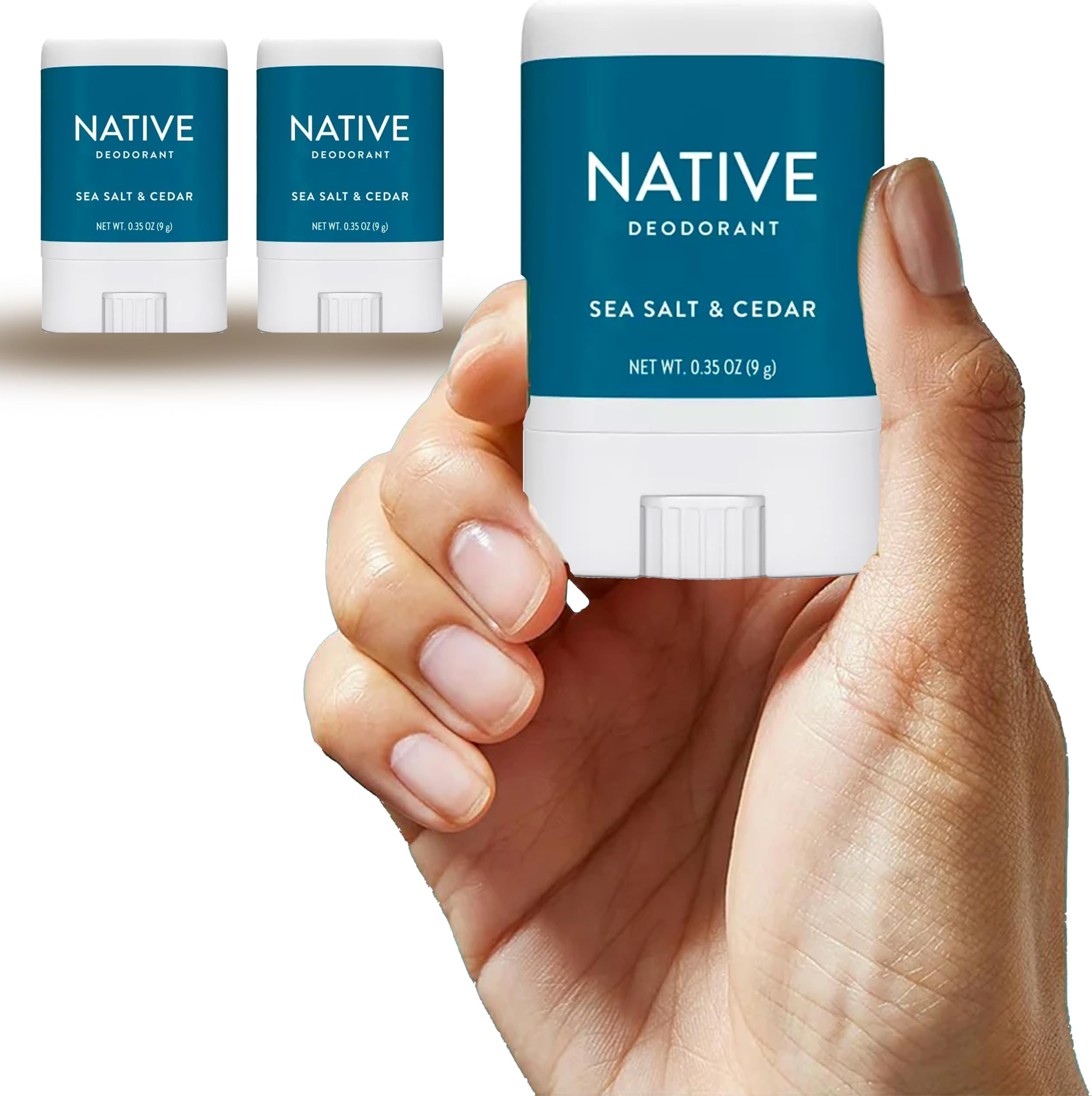 Amazon.com : Native Deodorant Mini - For Men & Women - Sea Salt & Cedar ...
