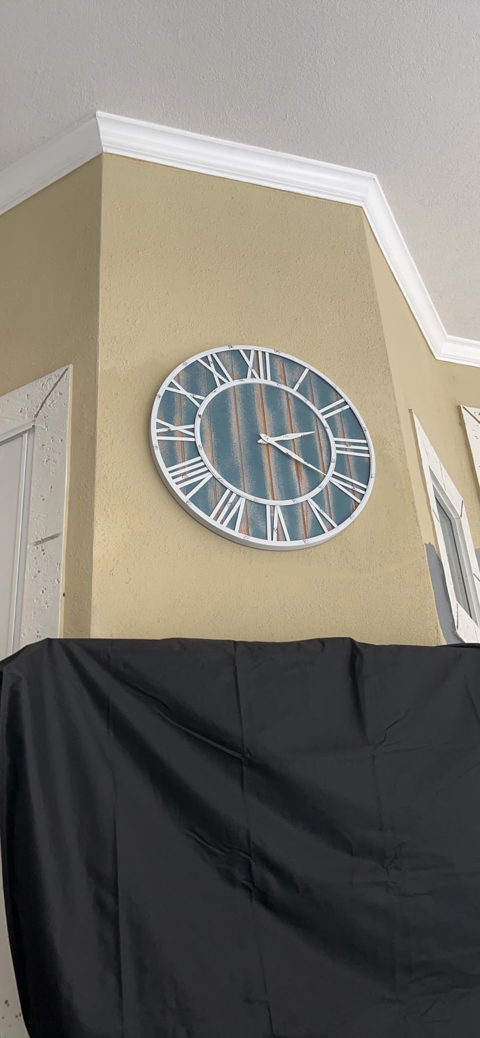 $30/mo - Finance Oldtown Farmhouse Metal & Solid Wood Noiseless Wall ...