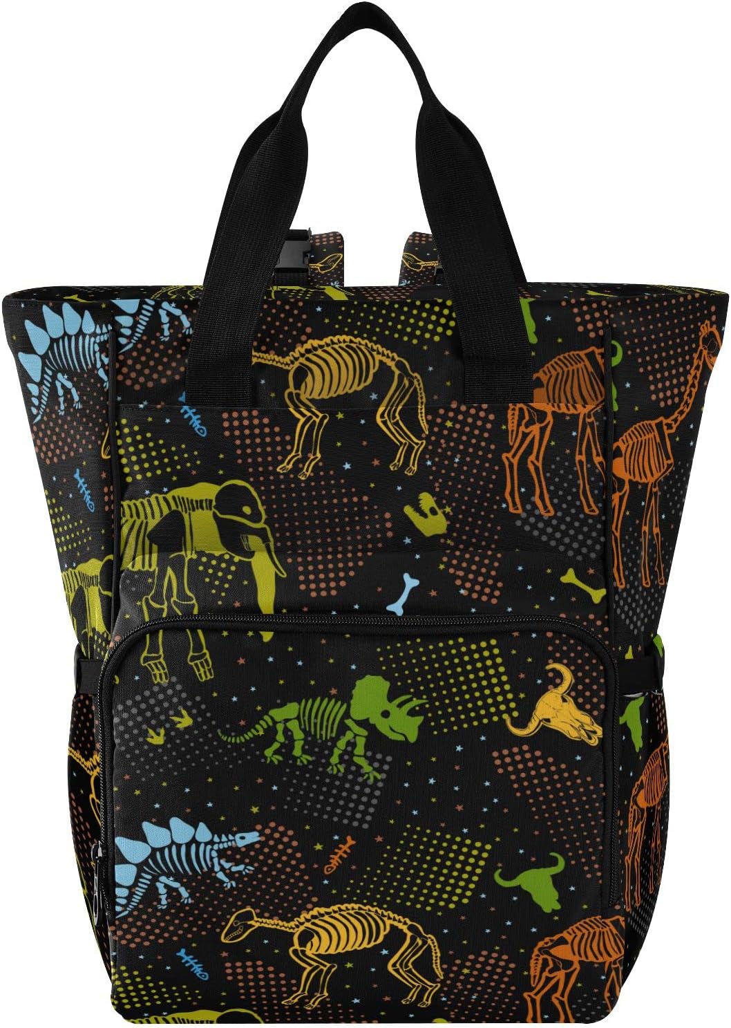 UMIRIKO Mochila para pañales con diseño de calavera y dinosaurio jirafa ...