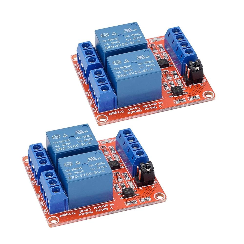 2 Channel Optocoupler Relay 2-Channel DC 5V/12V Relay Module - Optocoupler Isolated High/Low ...