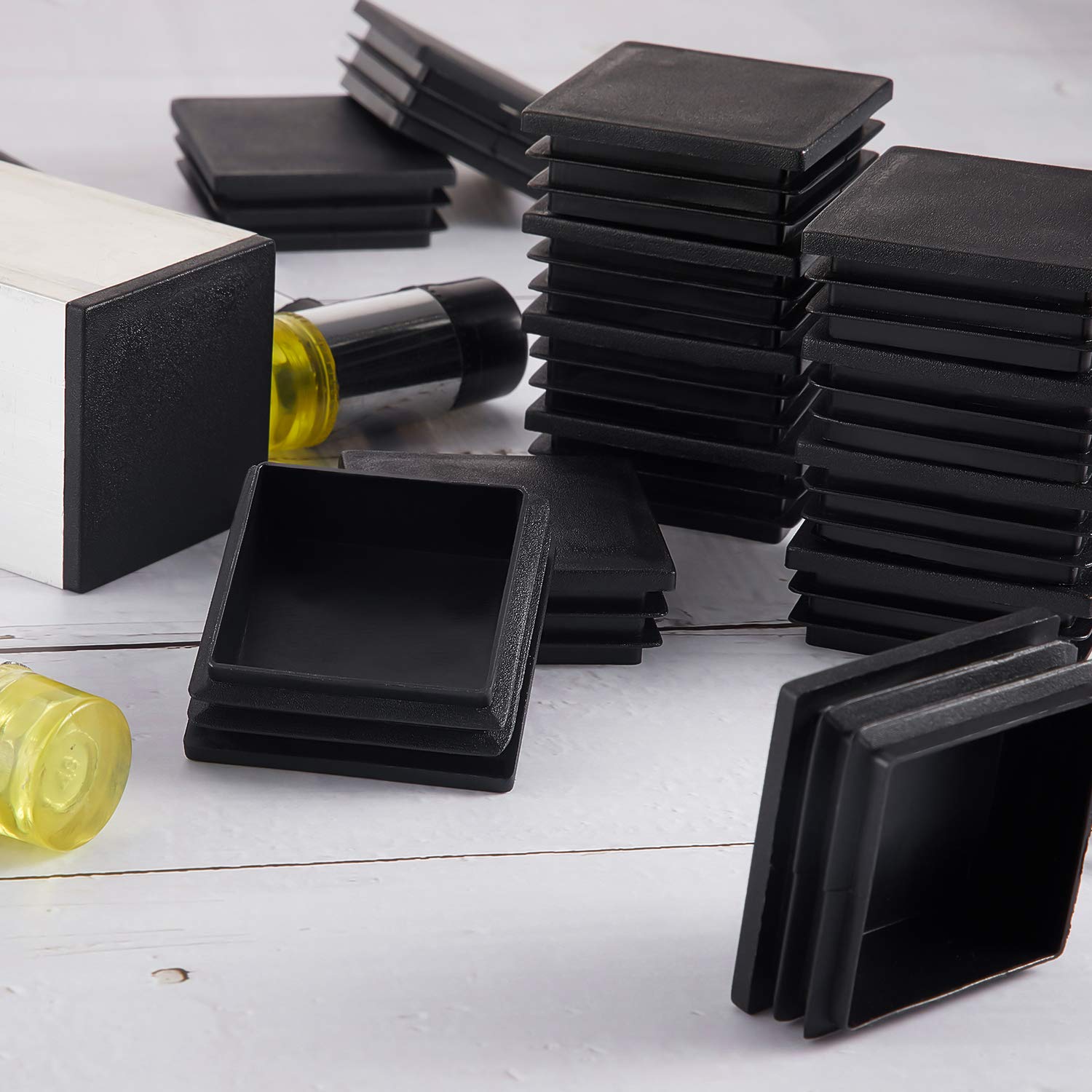 Snapklik.com : Jetec 20 Pack Square Tubing End Caps Aluminum Square ...