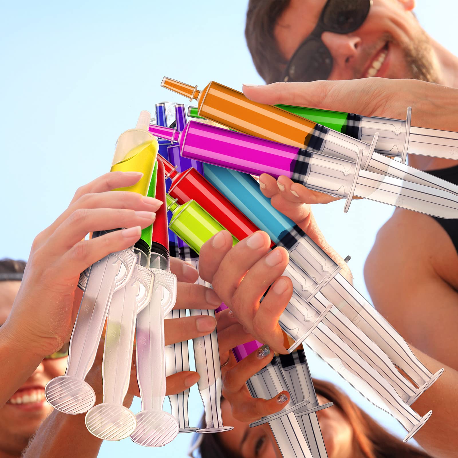Jelly Shot Syringe for Party Liquid Plastic Syringes with Tip Cap Party ...