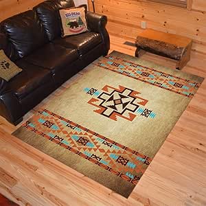 Amazon.com: ALIONLUXE Native American Rug, Faux Cowhide Rug, Non-Slip ...