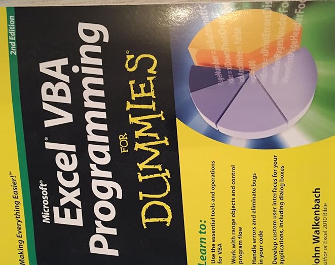 Excel VBA Programming For Dummies®: Amazon.co.uk: Walkenbach, John: 8580001054803: Books
