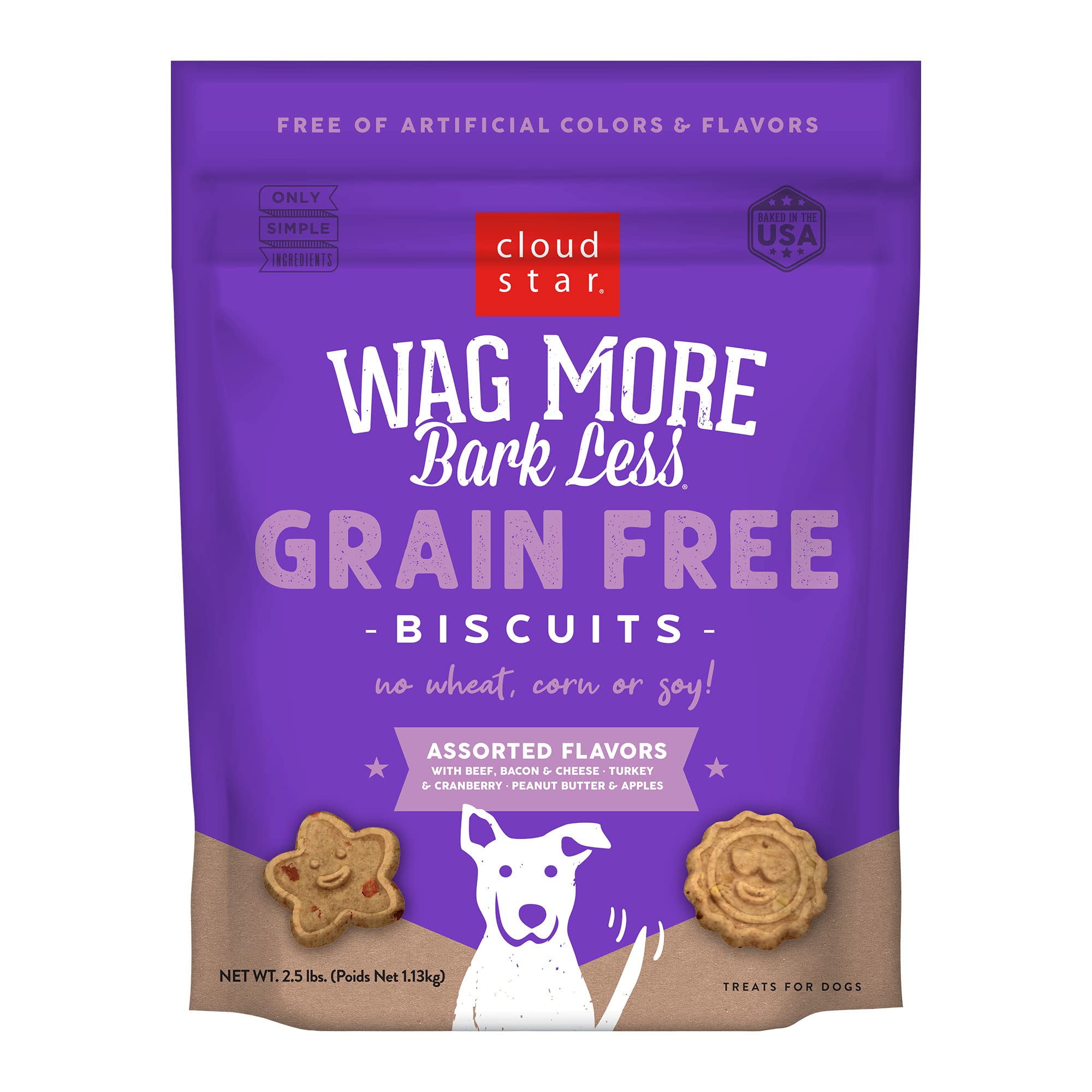 Amazon.com : Cloud Star Wag More Bark Less - Dog Treats - Crunchy ...