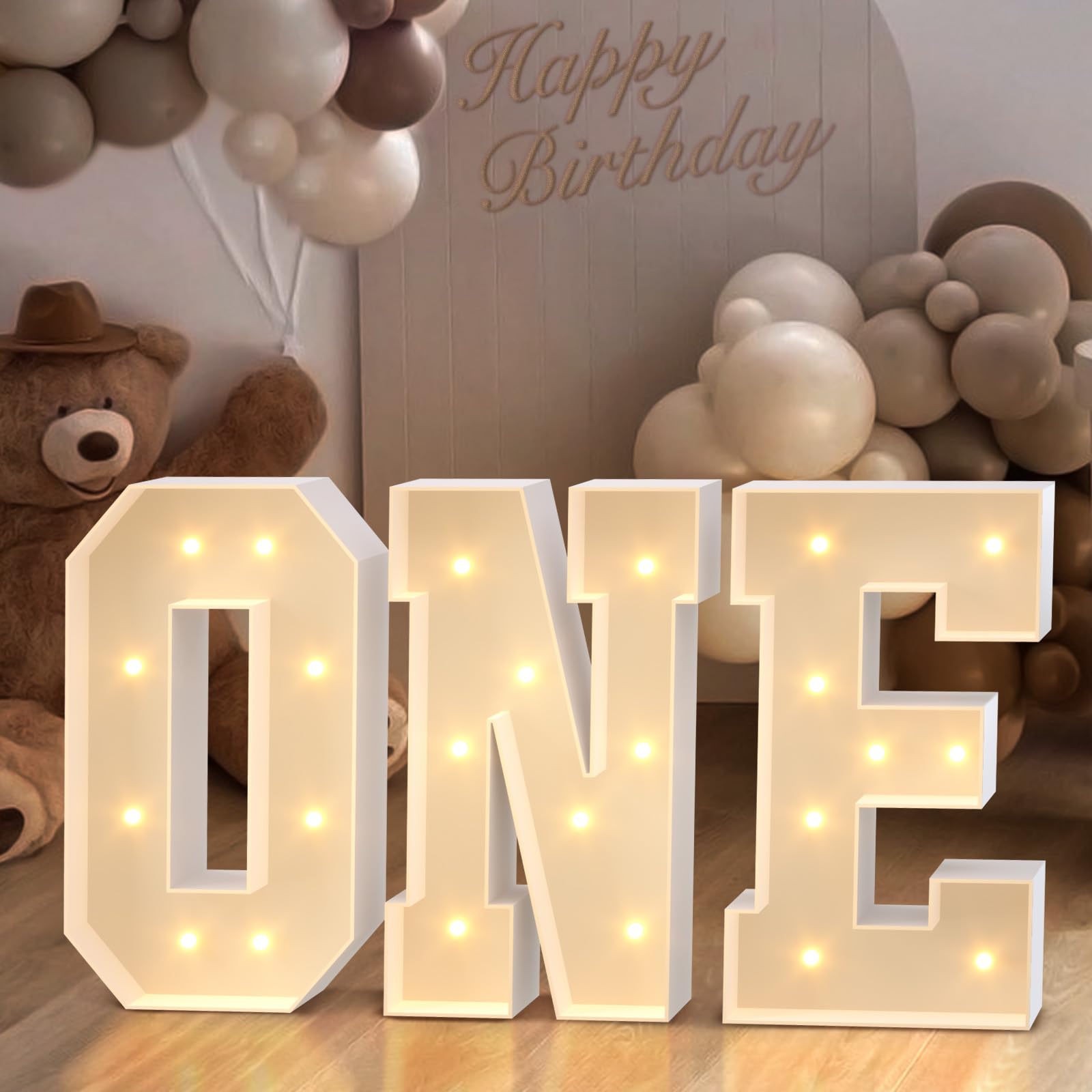 Snapklik.com : Marquee Letters White Birthday Decorations: 2.3FT Large ...