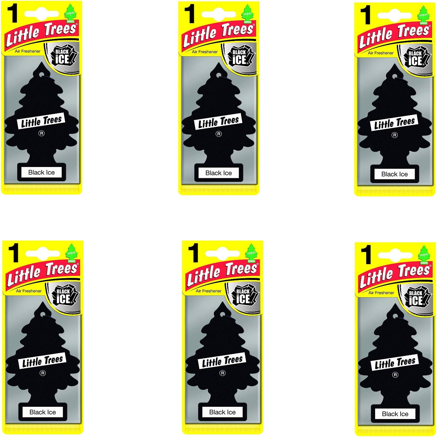 Little Trees Car Air Freshener, Black Ice, Pack of 2 : Amazon.co.uk ...