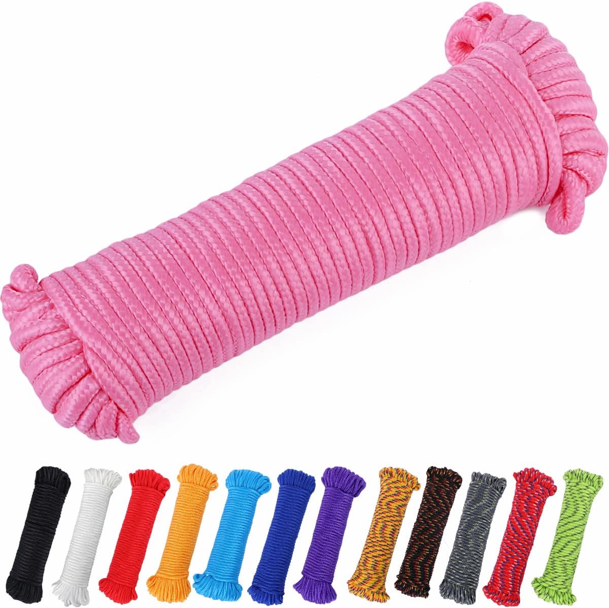 Amazon.com: 1/4" Flagpole Halyard Rope - Solid Braid Polyester Flag ...