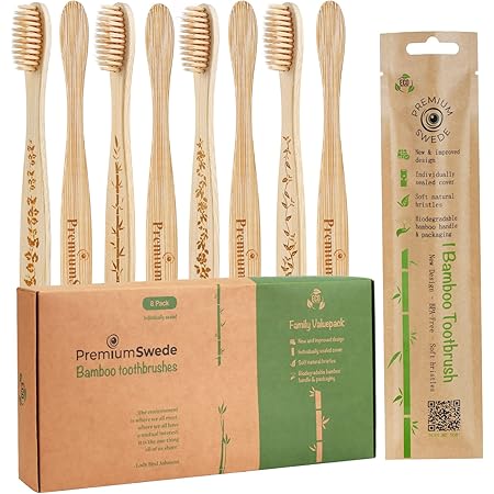 Amazon.com : VIVAGO (50 Pack Biodegradable Bamboo Toothbrushes Bulk ...
