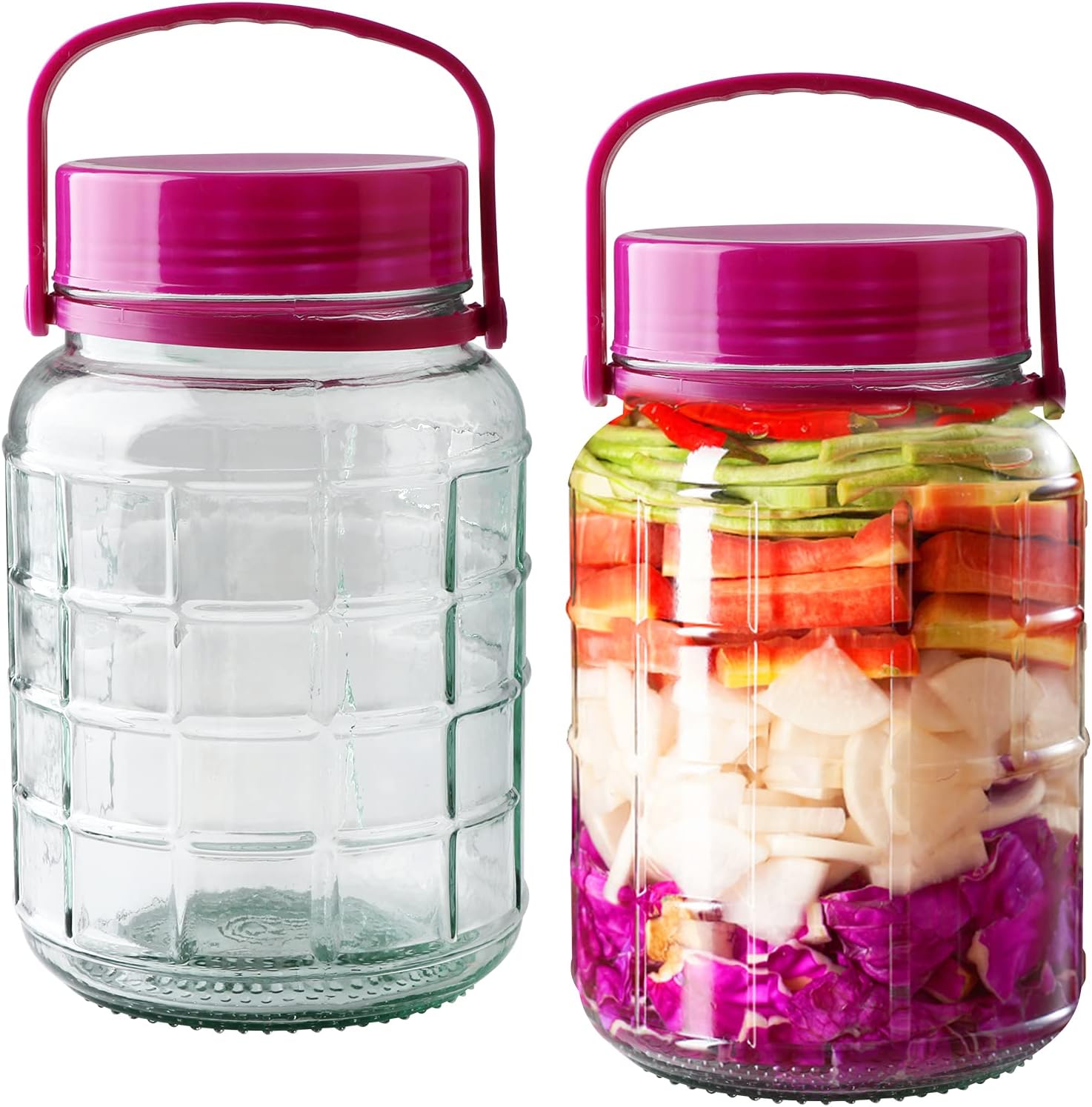 Amazon.com: Glass Jars With Airtight Lids 0.8Gallon,110oz Airtight ...