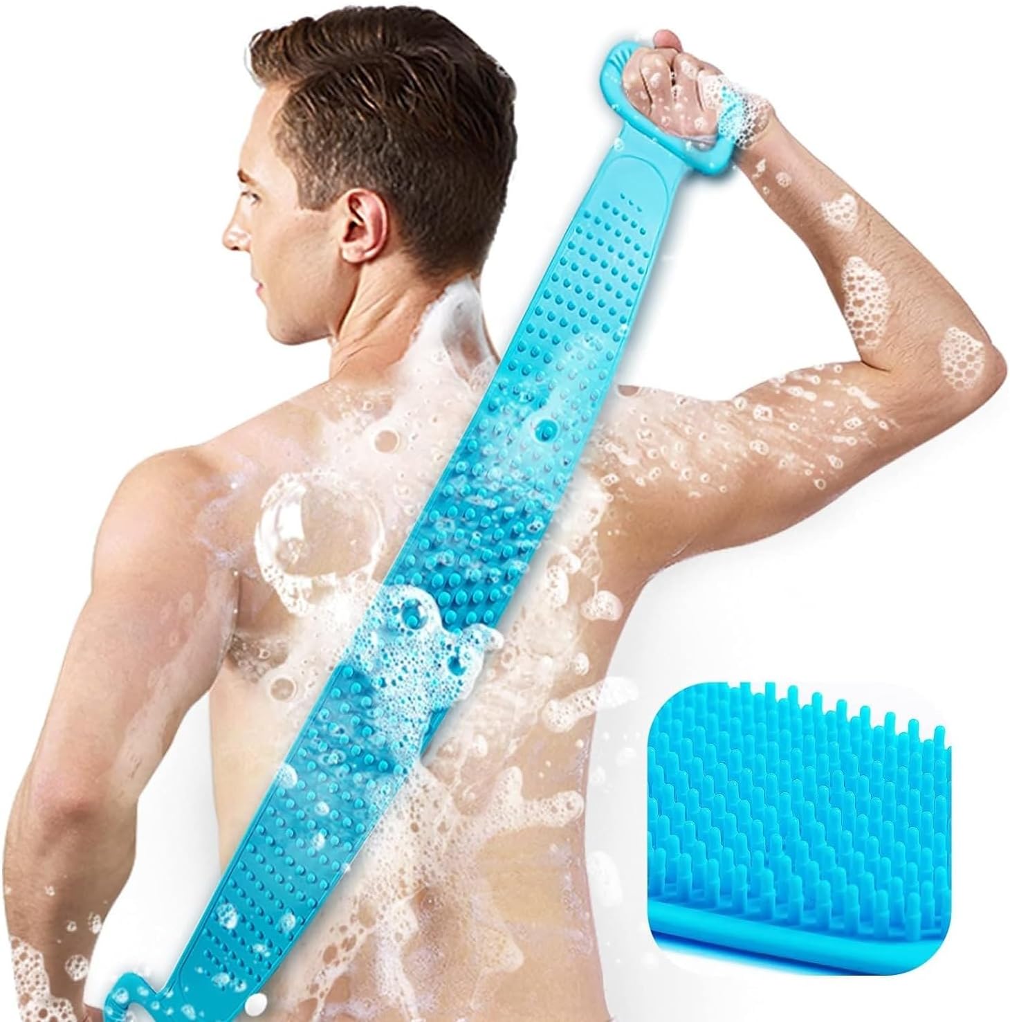 Amazon.com : Inmorven Exfoliating Back Scrubber for Shower with Handles ...