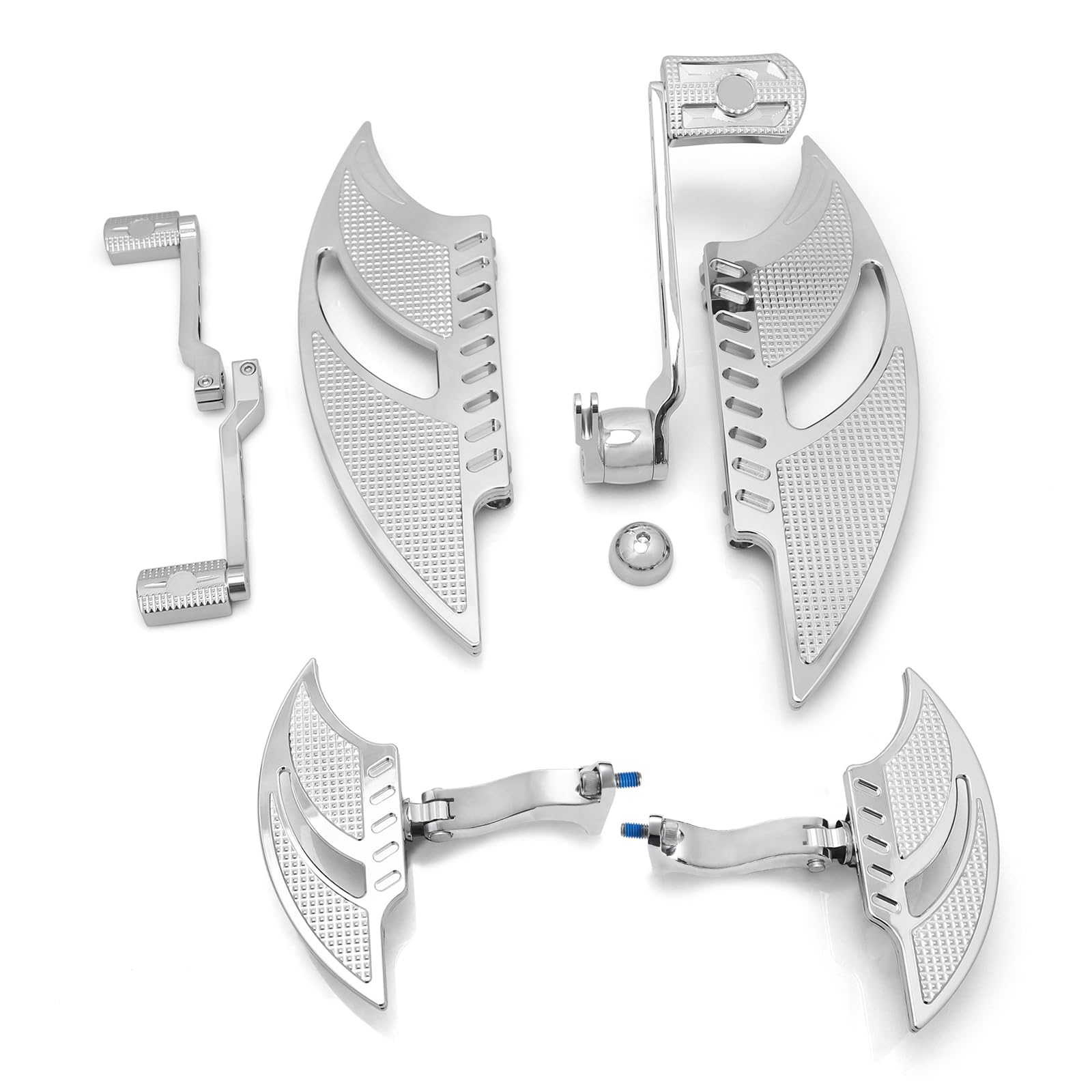 Amazon.com: Chrome blade Road Glide floorboards foot boards for Harley ...