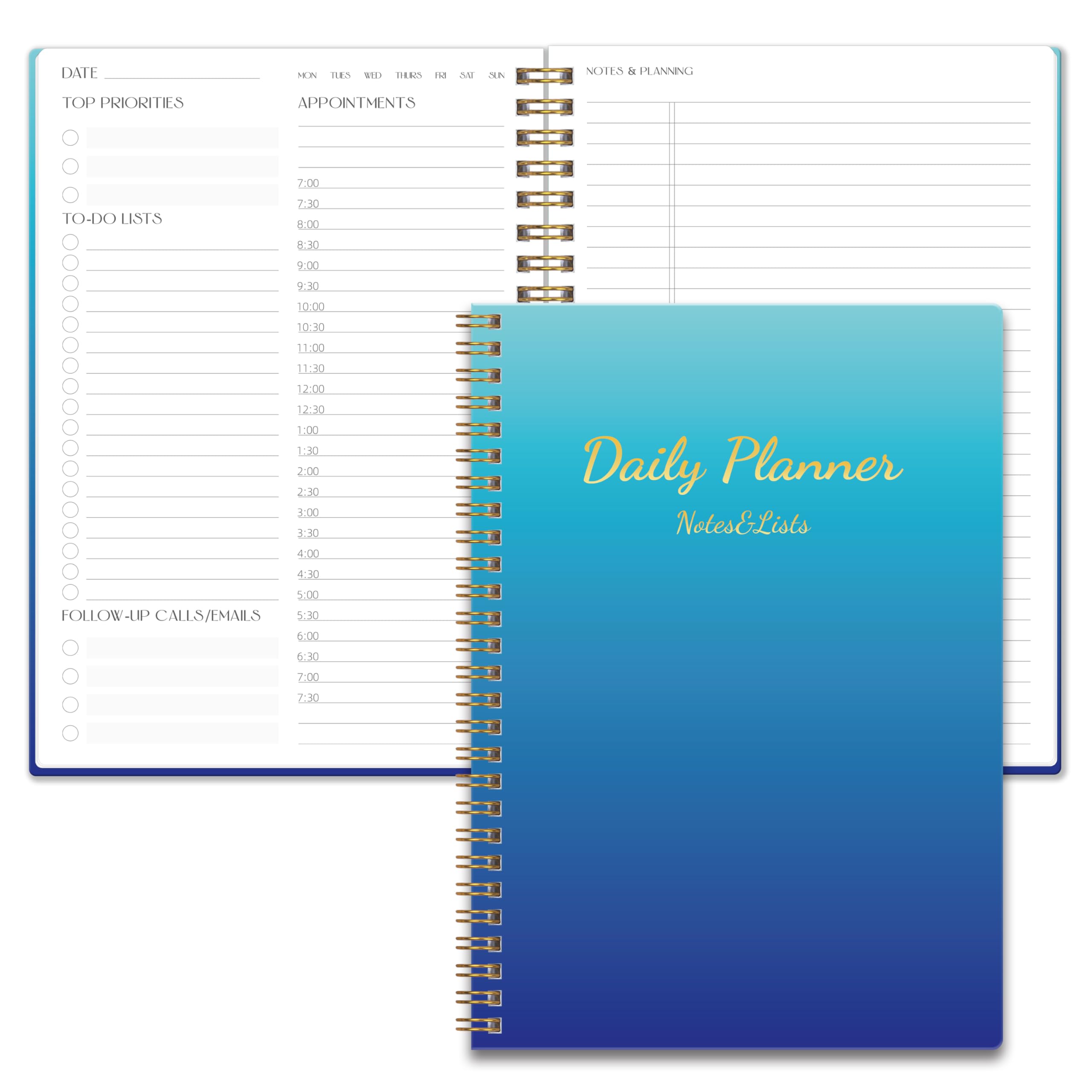 Amazon.com : Cute Daily Planner Undated & To Do List Notebook for Work ...