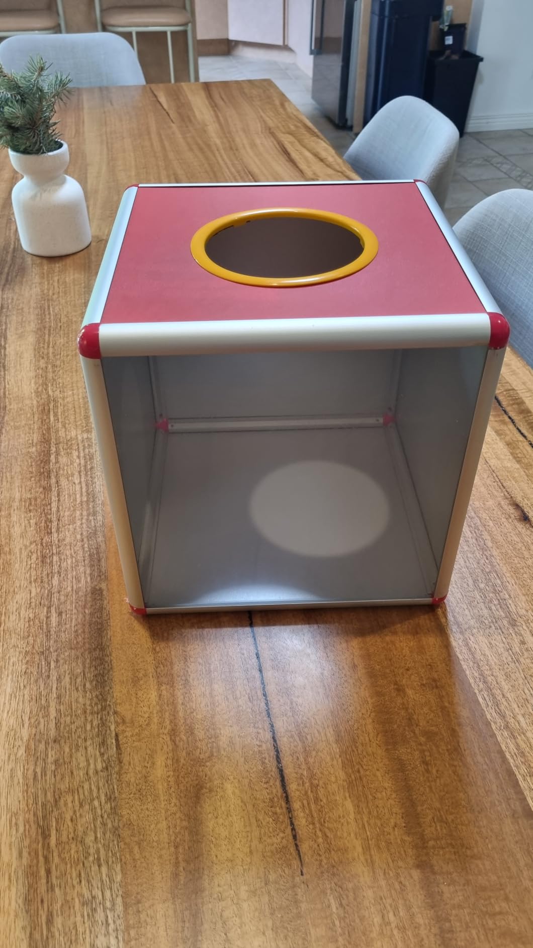 Lucky Draw Box Donation Ballot Box, Aluminum Alloy Props Transparent ...
