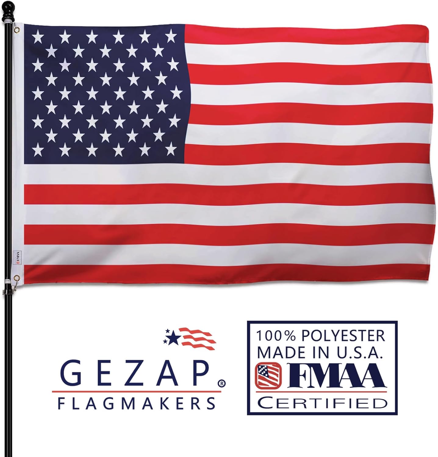 Amazon.com : Double Sided American US United States Flag 2x3 Outdoor ...