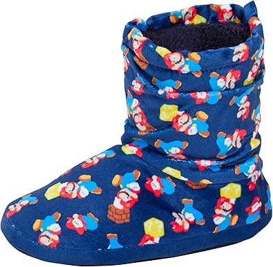 Super Mario Nintendo Slipper Boots Kids Girls Boys Gamer Slippers Pull ...