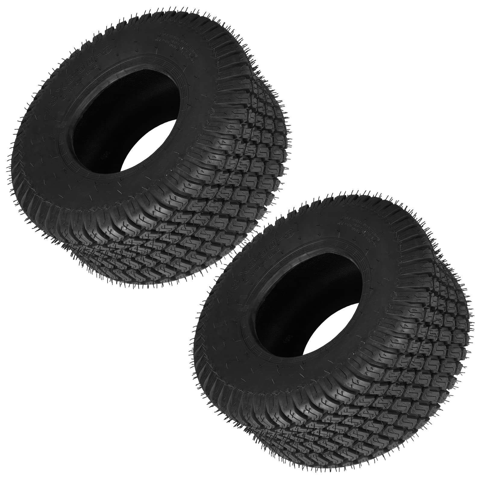 18X8.50-8 Lawn Mower Tires, Natural Rubber Turf Tire for Riding Lawn ...
