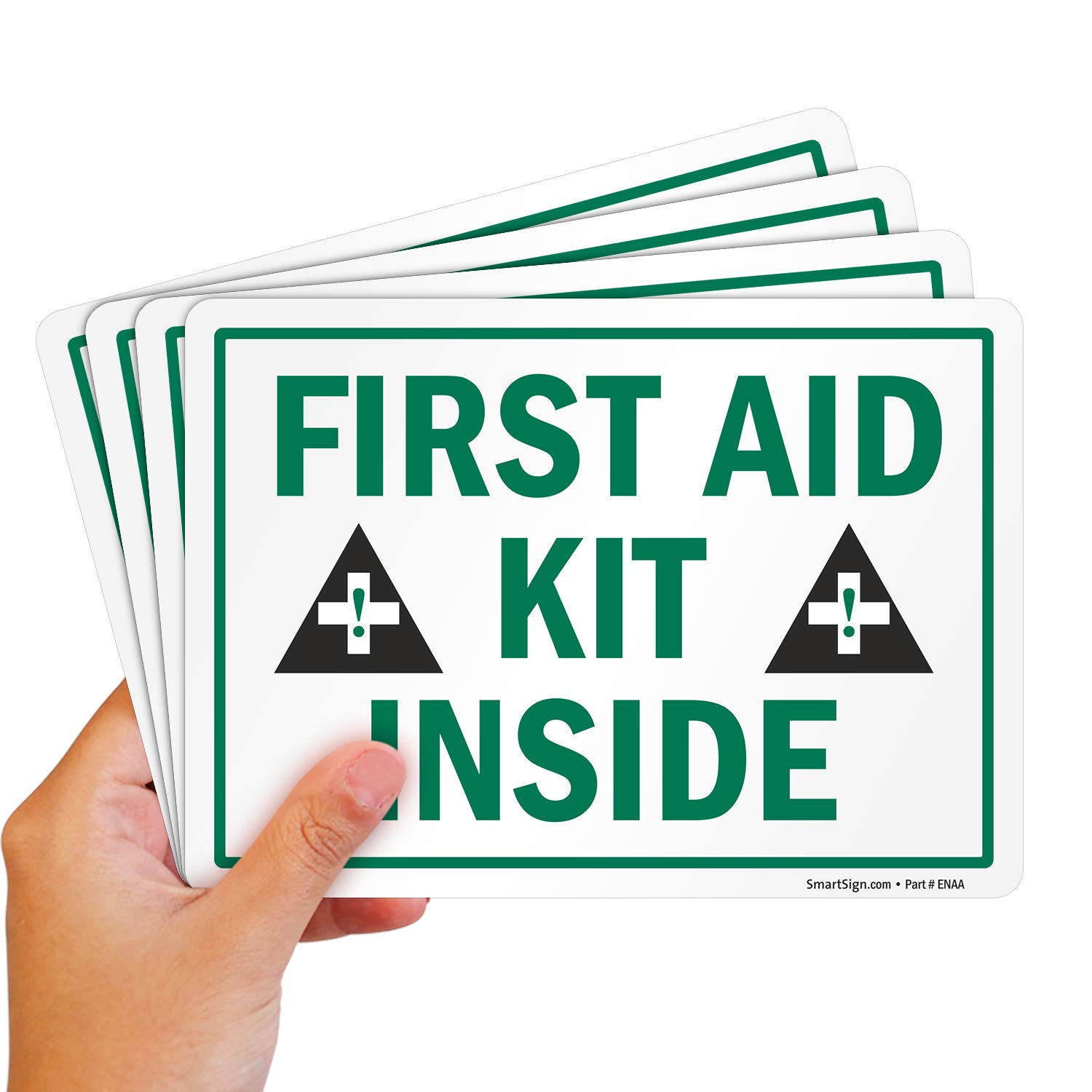 Amazon.com: SmartSign (Pack of 4) 5 x7 inch “First Aid Kit Inside ...