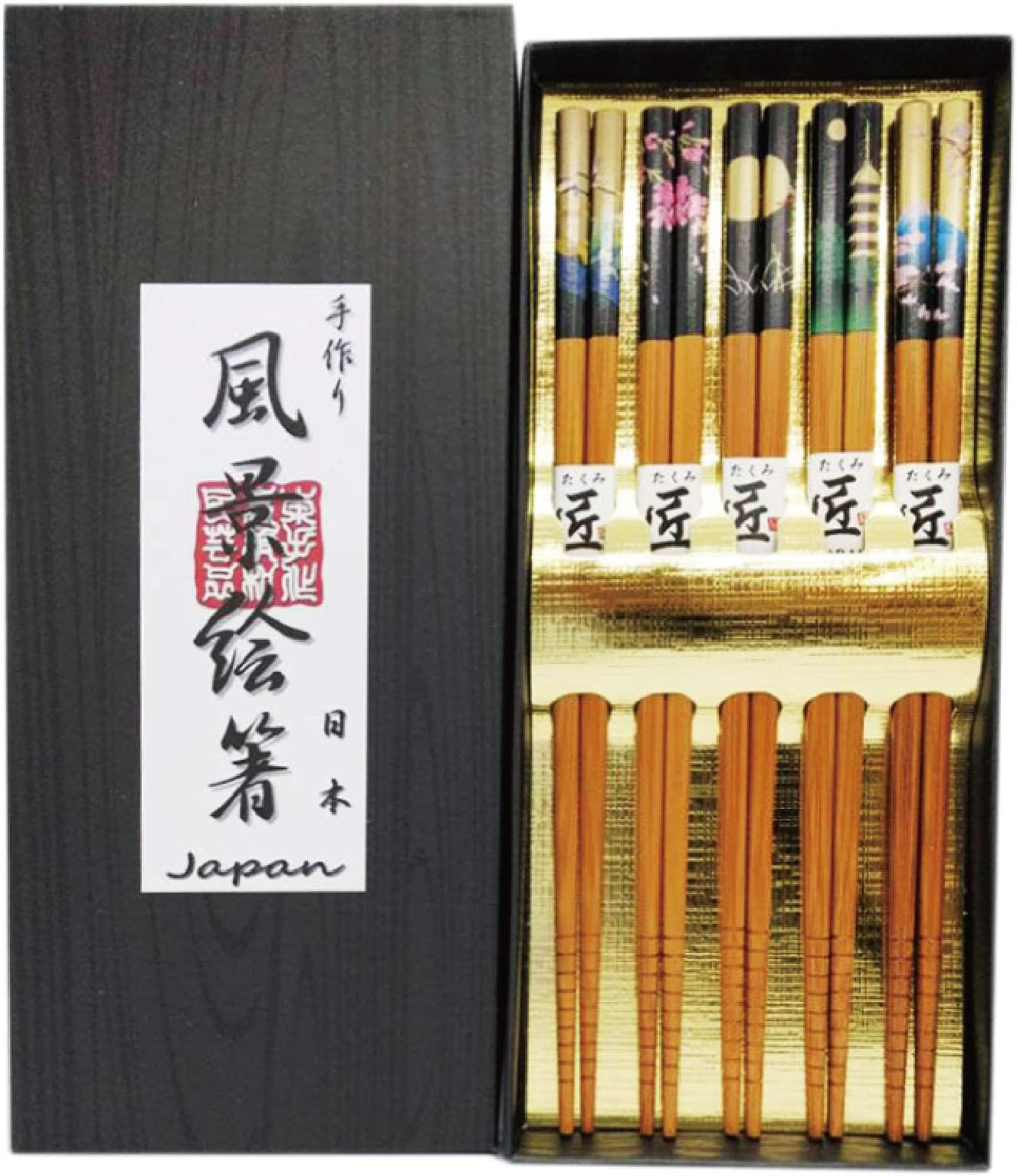 Amazon.co.jp: Japanese Souvenir Chopsticks Set of 5 Pairs Japanese ...