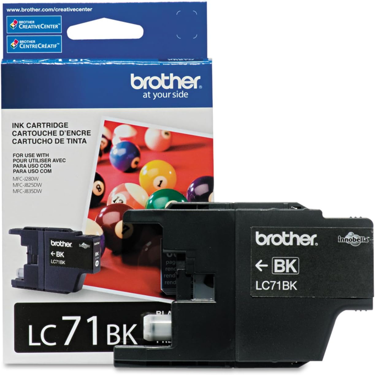 Amazon.com: Brother Printer LC71BK Standard Yield Black Ink : Office ...
