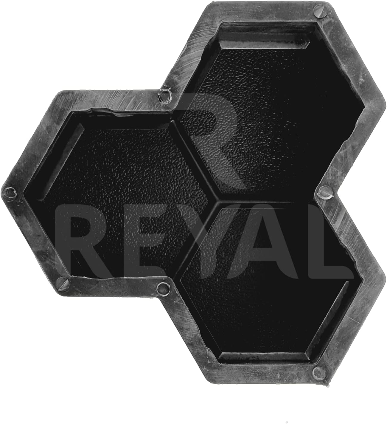Reyal Mould and Concrete Spacers Tri-Hexa Paver Block Mould 60mm (Black ...