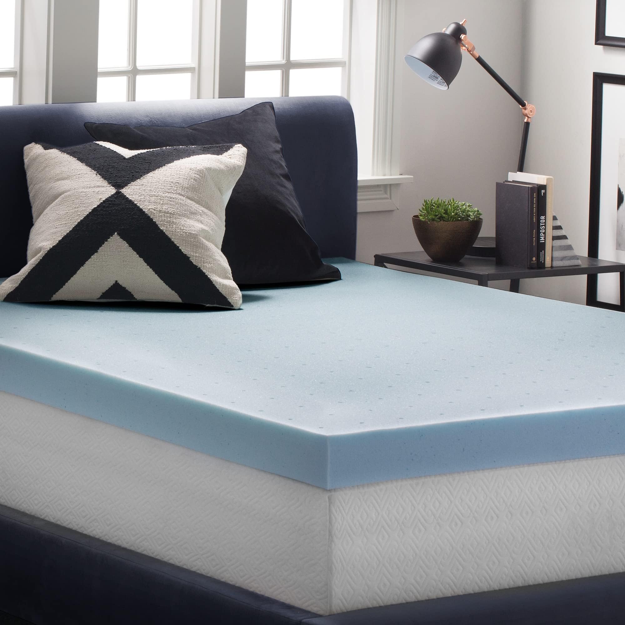 Lucid Sobrecolchón de Memory Foam con Gel - Ayuda a Prolongar La Vida ...