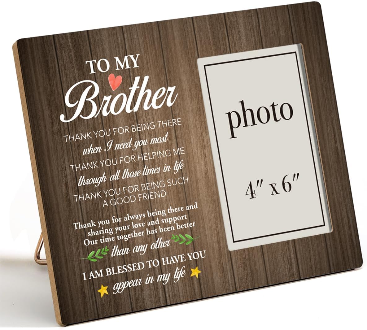 Amazon.com - Dumyum Brother Gifts: Wooden Photo Frame, Thank You Gift ...