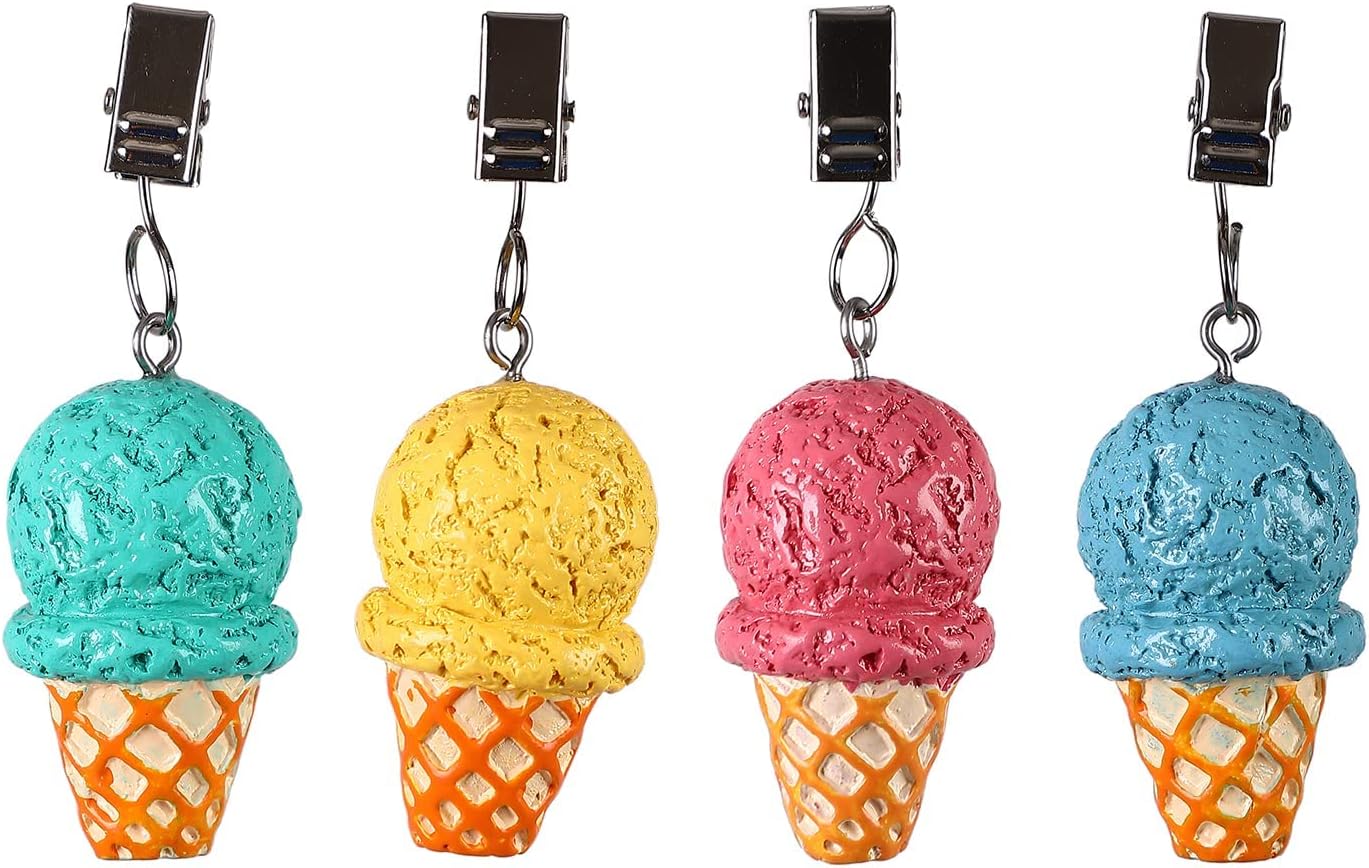 Amazon.com: TwoFish Home Set of 4 Ice Cream Resin Tablecloth Weights ...