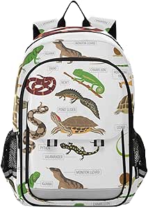 Amazon.com | Jucciaco Pet Reptiles and Amphibians School Backpack ...