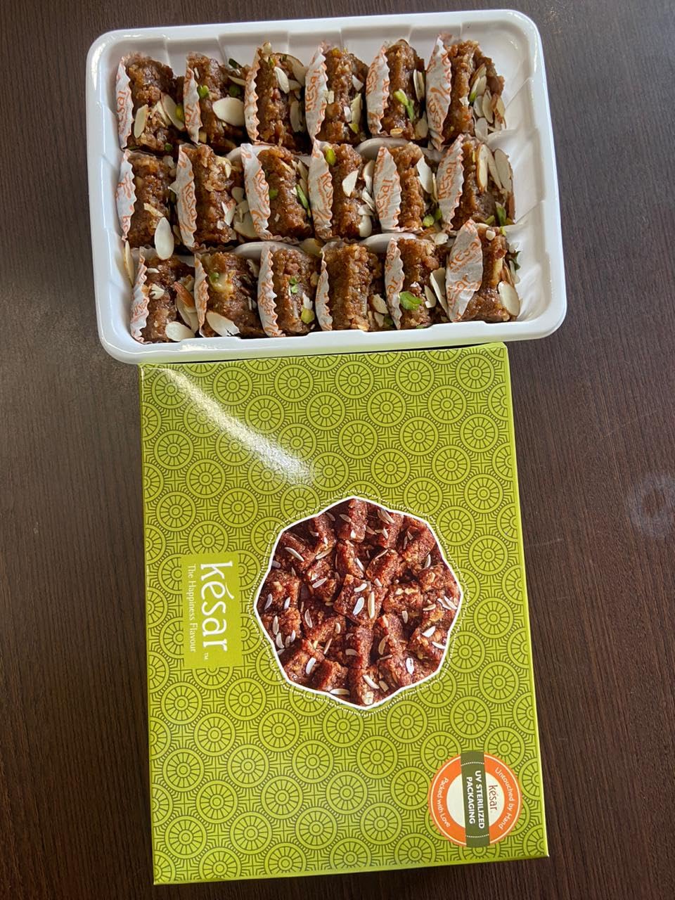 Dessert Drama Premium Sweet Gift Box Nut & Almond Mithai Dodha Barfi ...