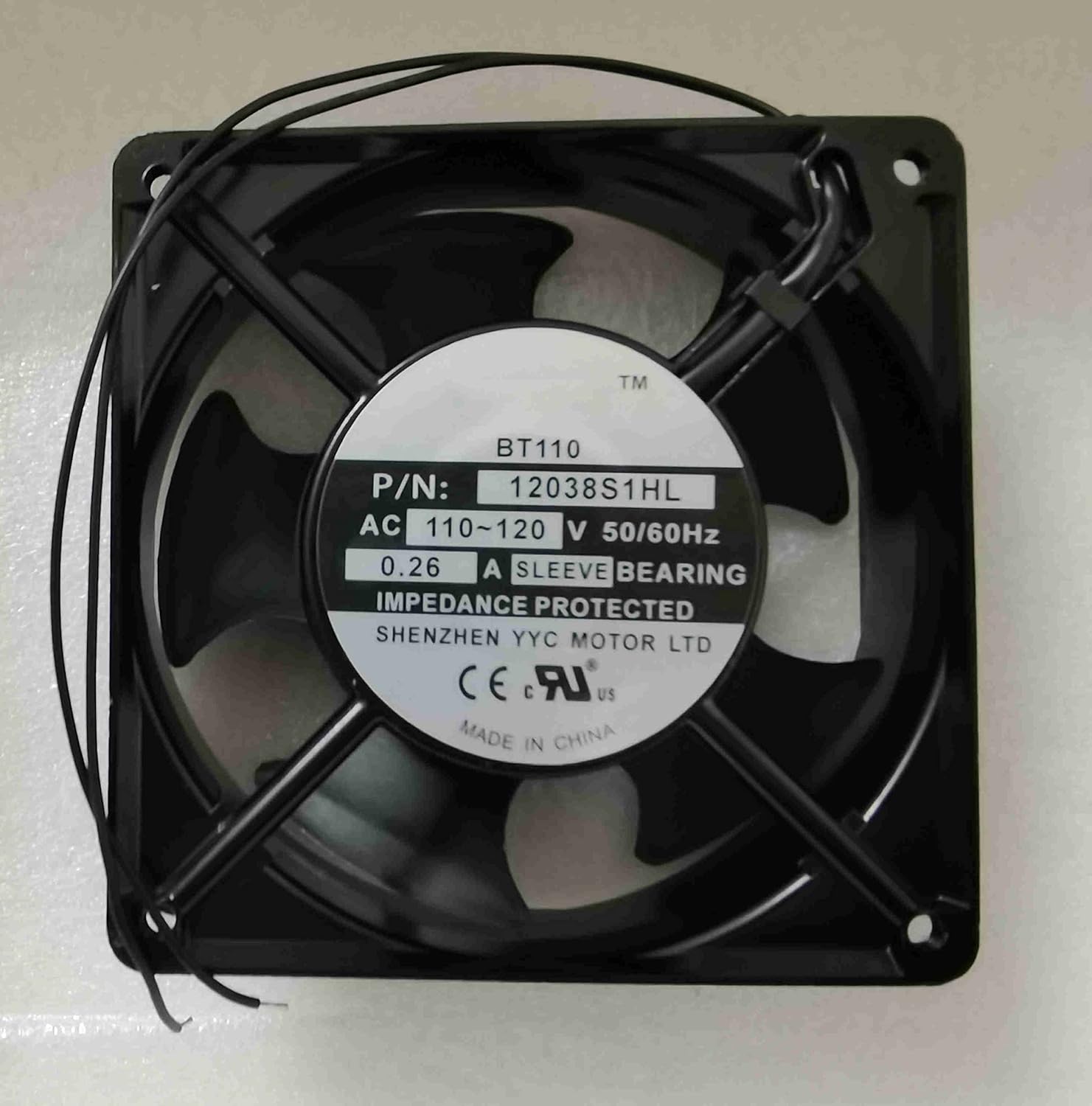 BT110 12038S1HL AC110~120V 0.26A 5060Hz 120x120x38mm Macao | Ubuy
