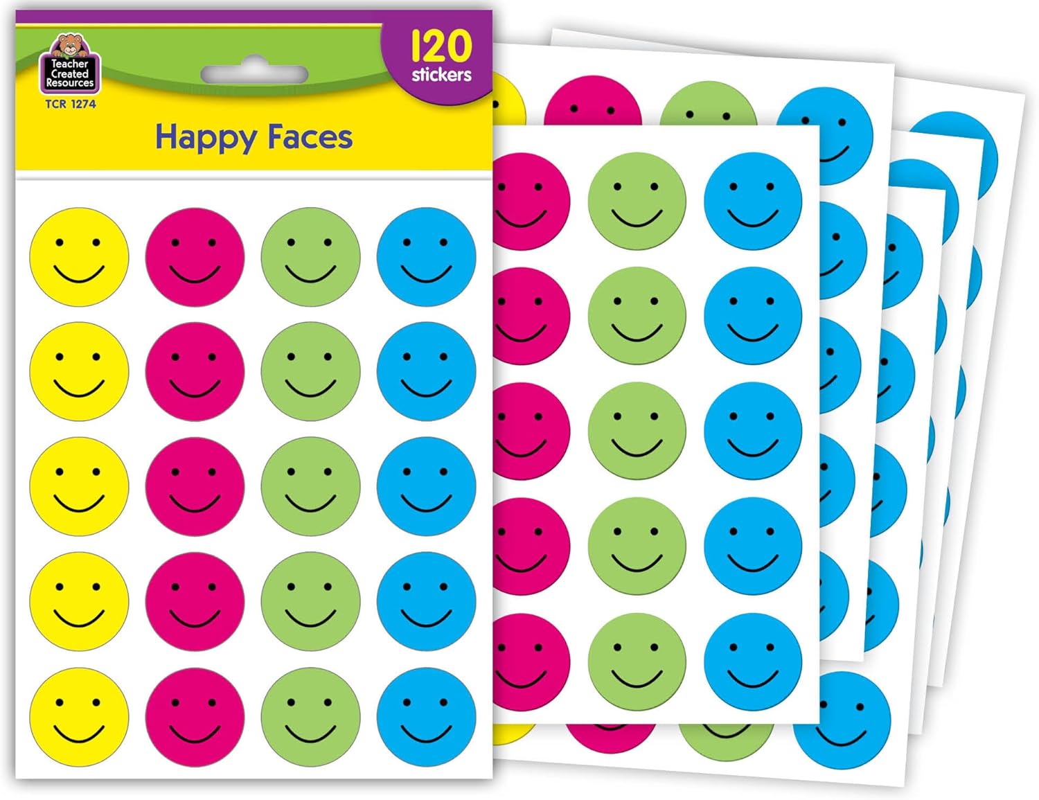 Teacher Created Resources Happy Faces Stickers : Amazon.ca: Office Products