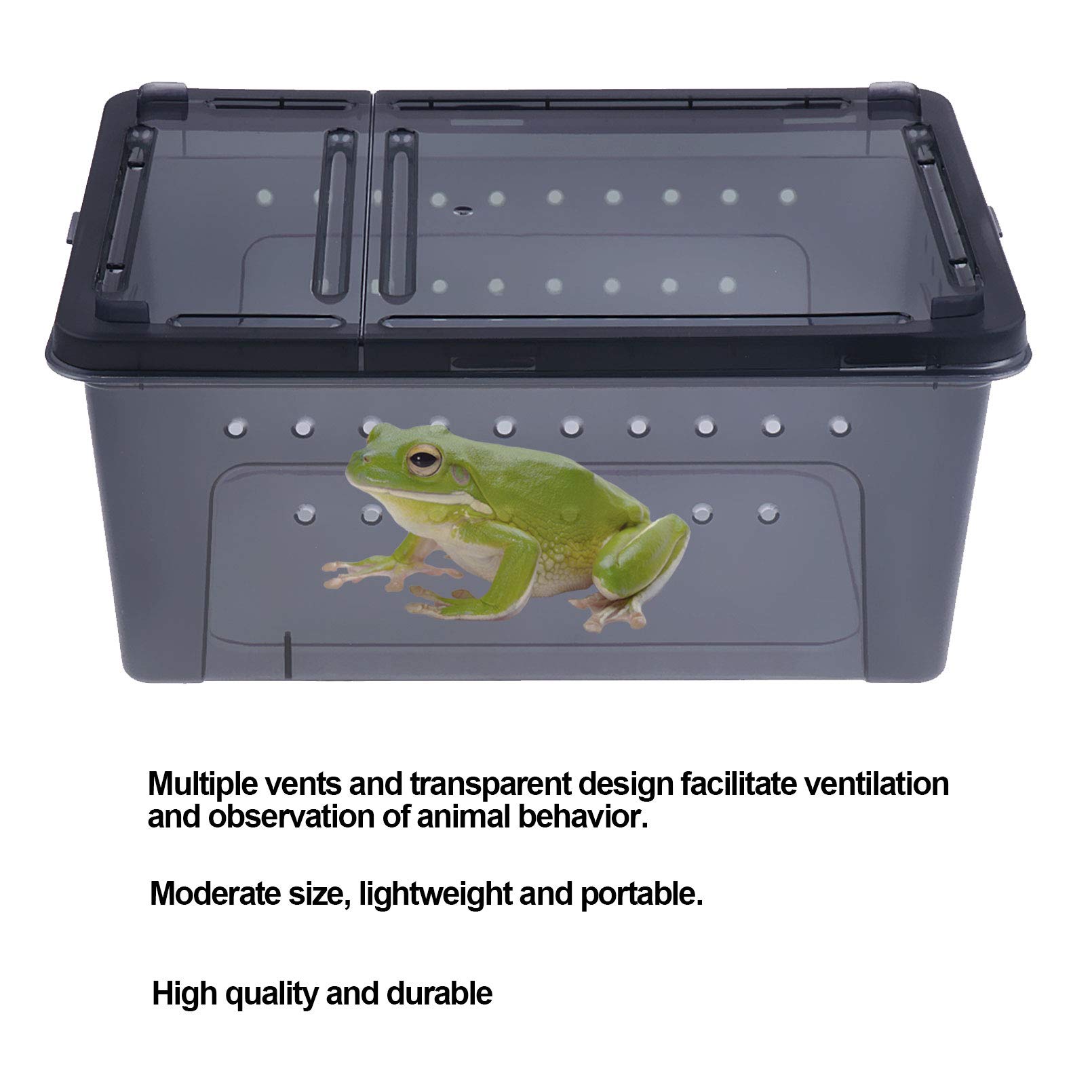 kathson Reptile Snake Feeding Box Breeding Hatching Container Lizard ...