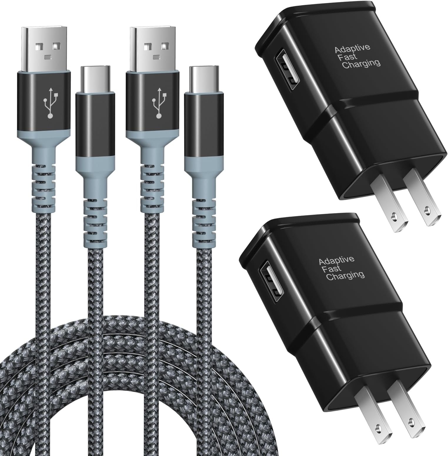 Adaptive Fast Charger and USB-C Cable 10ft(3m), Excgood Type C Cable ...