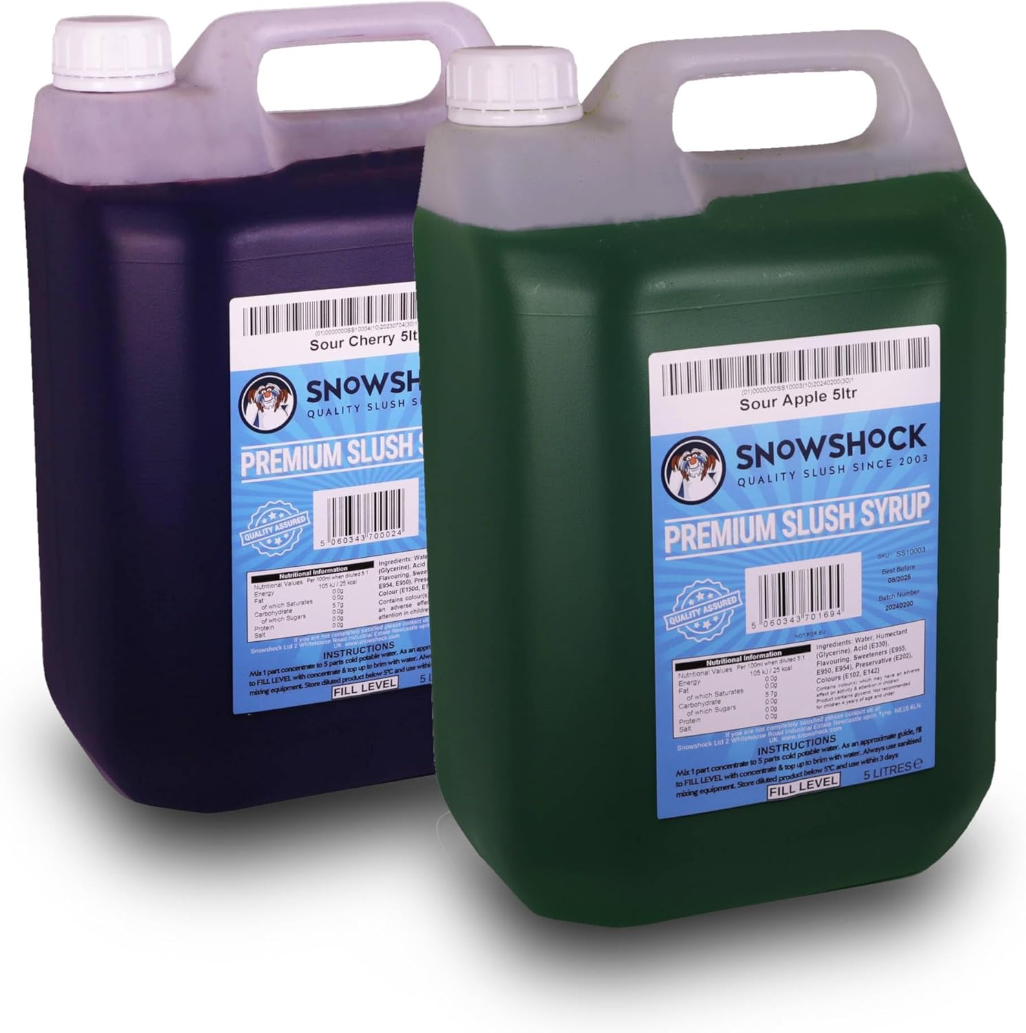 SnowShock 5ltr Slush Syrup - Concentrate Dilute for Ice/Slushy Machine ...