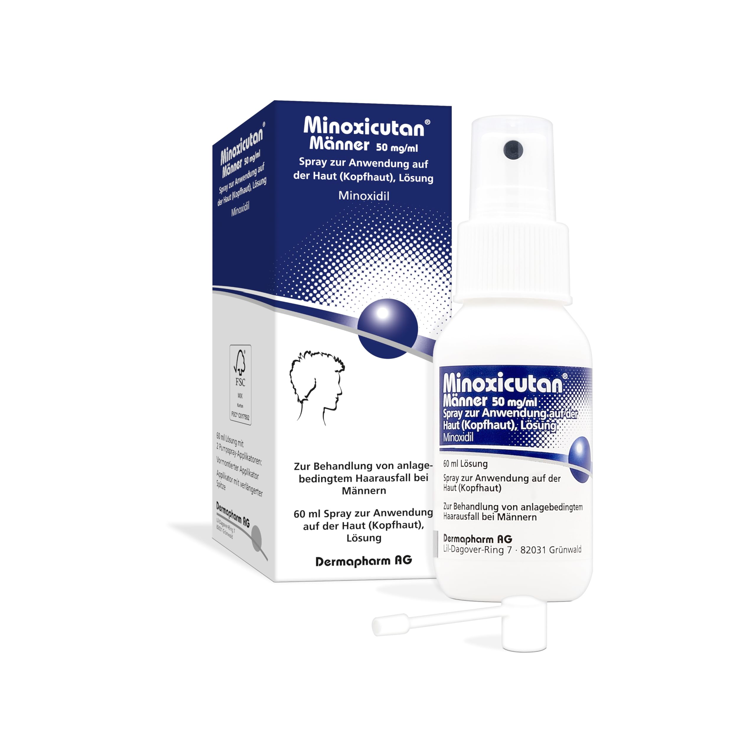 Minoxicutan Männer 50 mg/ml Spray 60ml für volles Haar - Stoppt ...
