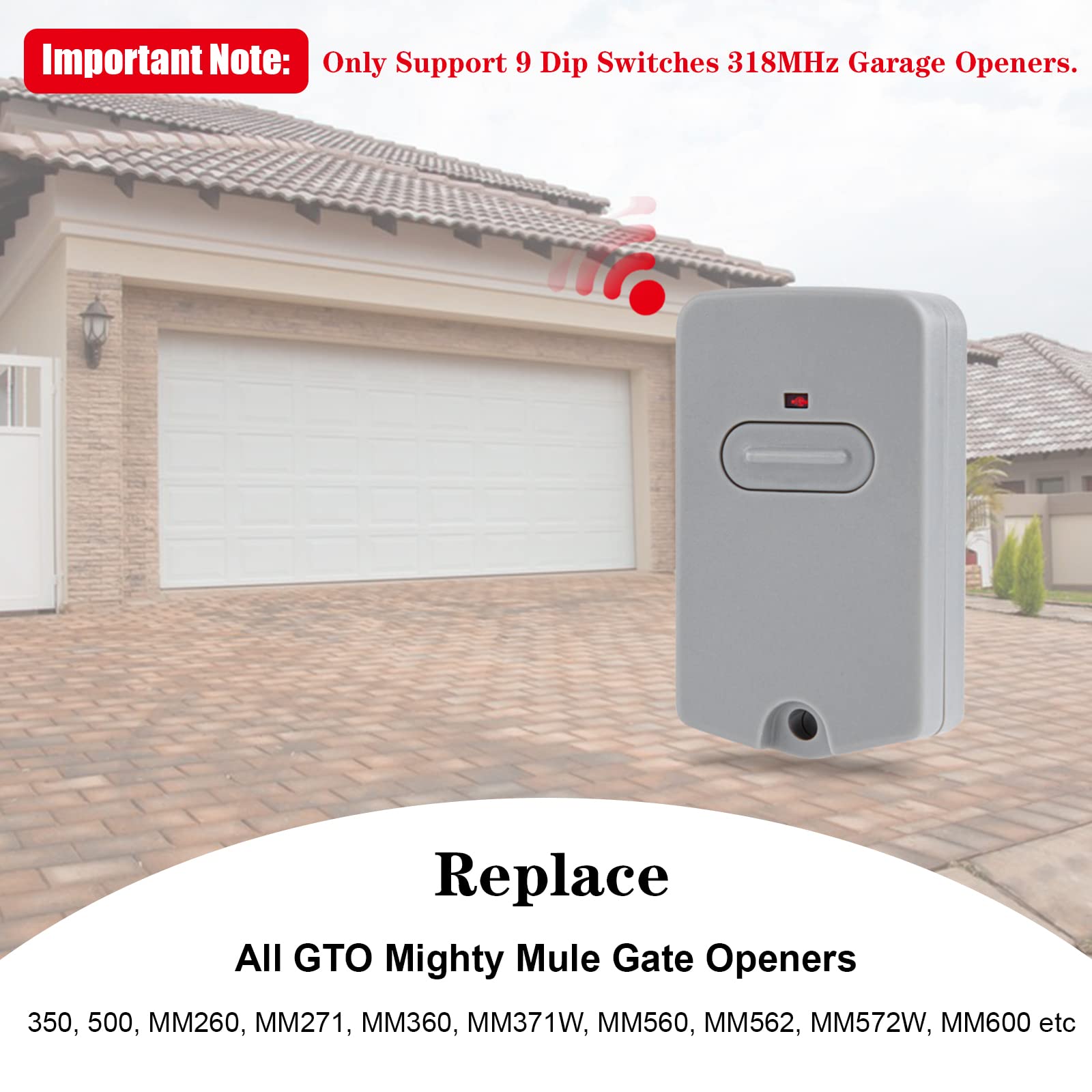 Snapklik.com : RB741 Door Opener Remote For GTO Mighty Mule Gate Opener ...