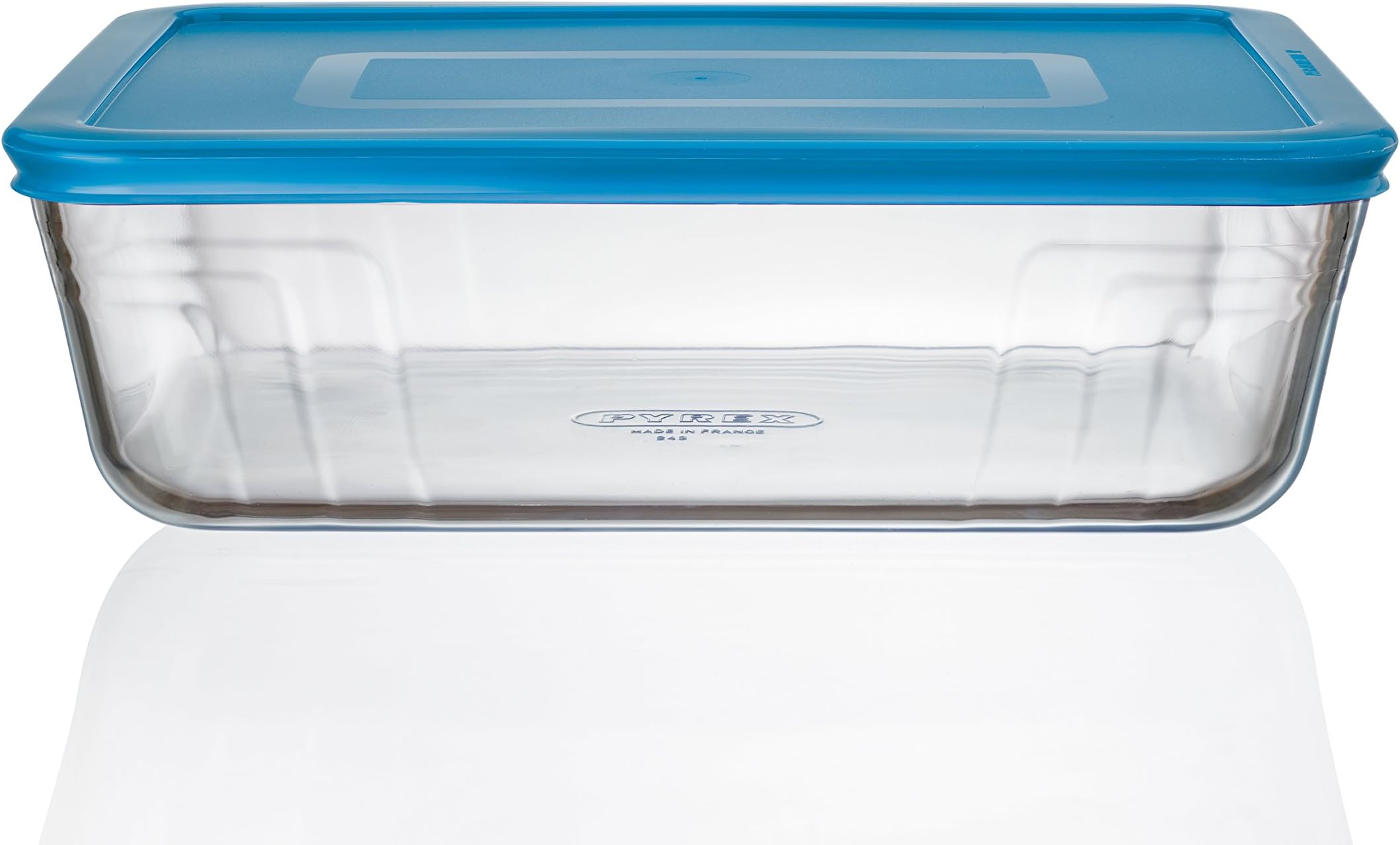 Pyrex Cook n Fresh - Rectangular Storage Dish with Mid Blue Plastic Lid ...