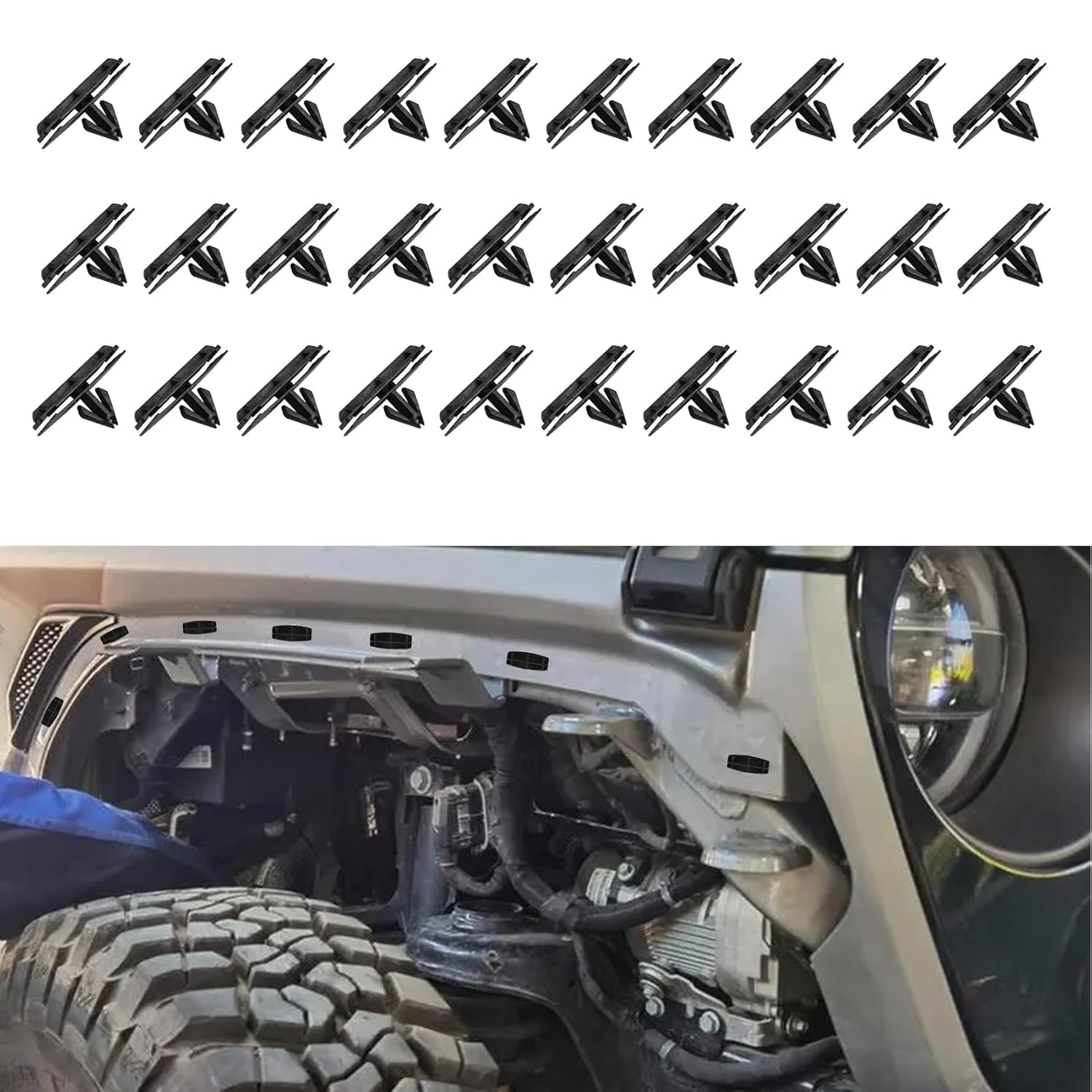 HAOBO 30PCS Fender Flare & Rocker Moulding Clip, Fender Clips ...