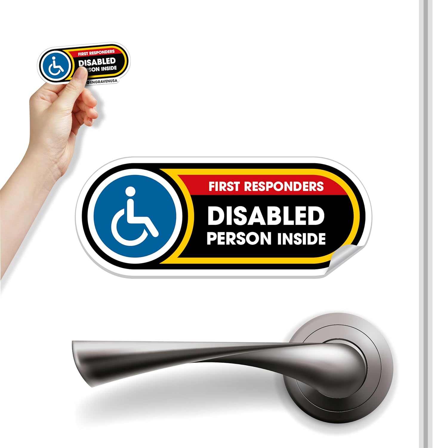 Amazon.com : Disabled Person Inside 1 Small Sticker | Disabled Person ...