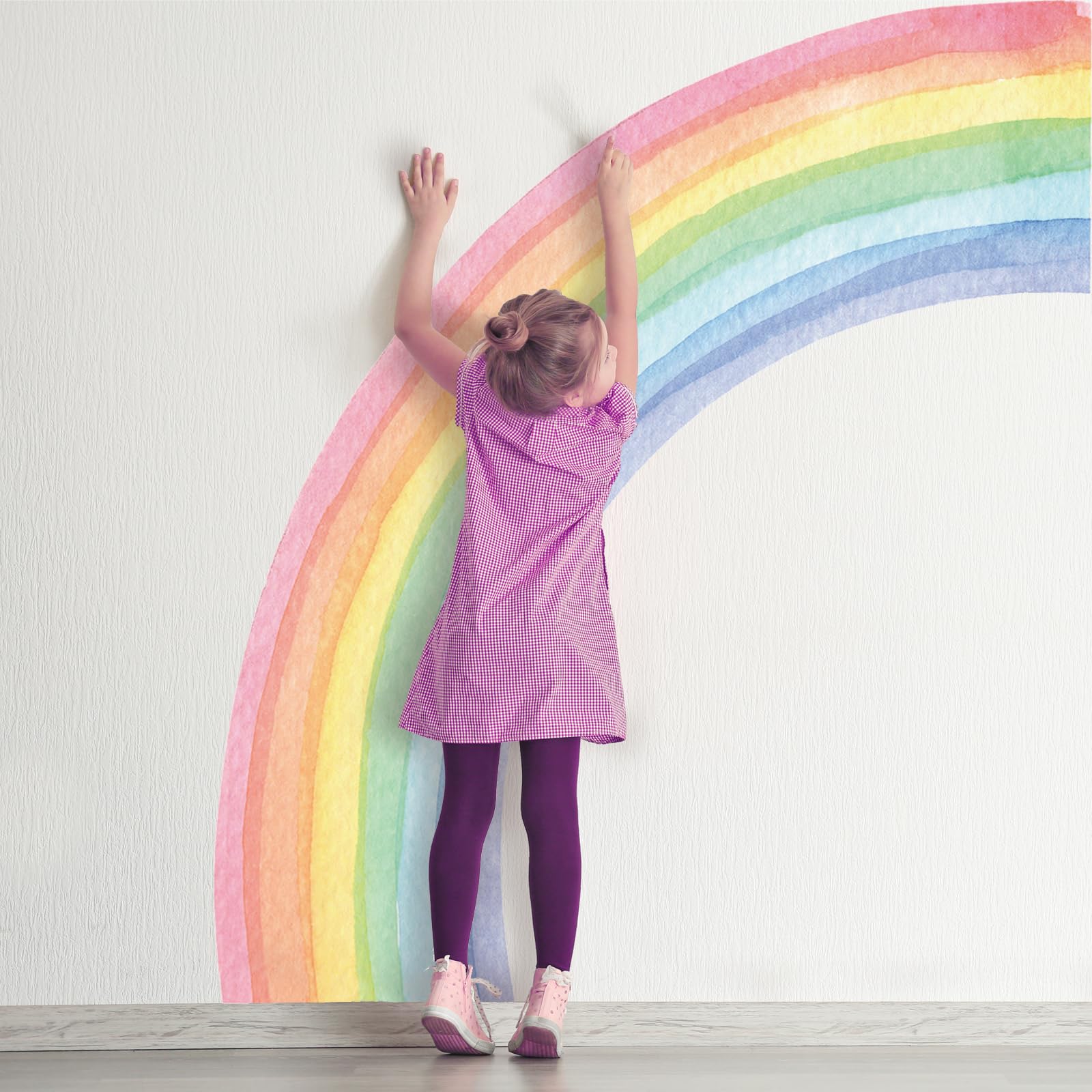Amazon.com: 56"x64" Extra Large Rainbow Wall Stickers Precut Vibrant ...