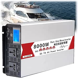 Amazon.co.jp: 8000W Pure Sign Wave Inverter, Car Power Inverter 12V/24V ...