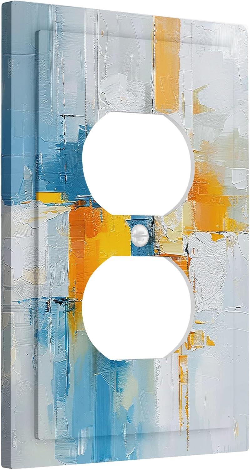 Texture Electrical Outlet Covers Oil Painting Abstract Modern Aesthetic ...