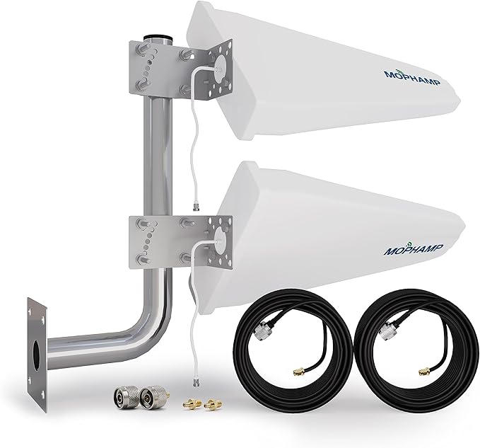 Mophamp MIMO 4G/5G External Antenna Kit 15dBi Gain 698-3800MHz 2x2 for ...